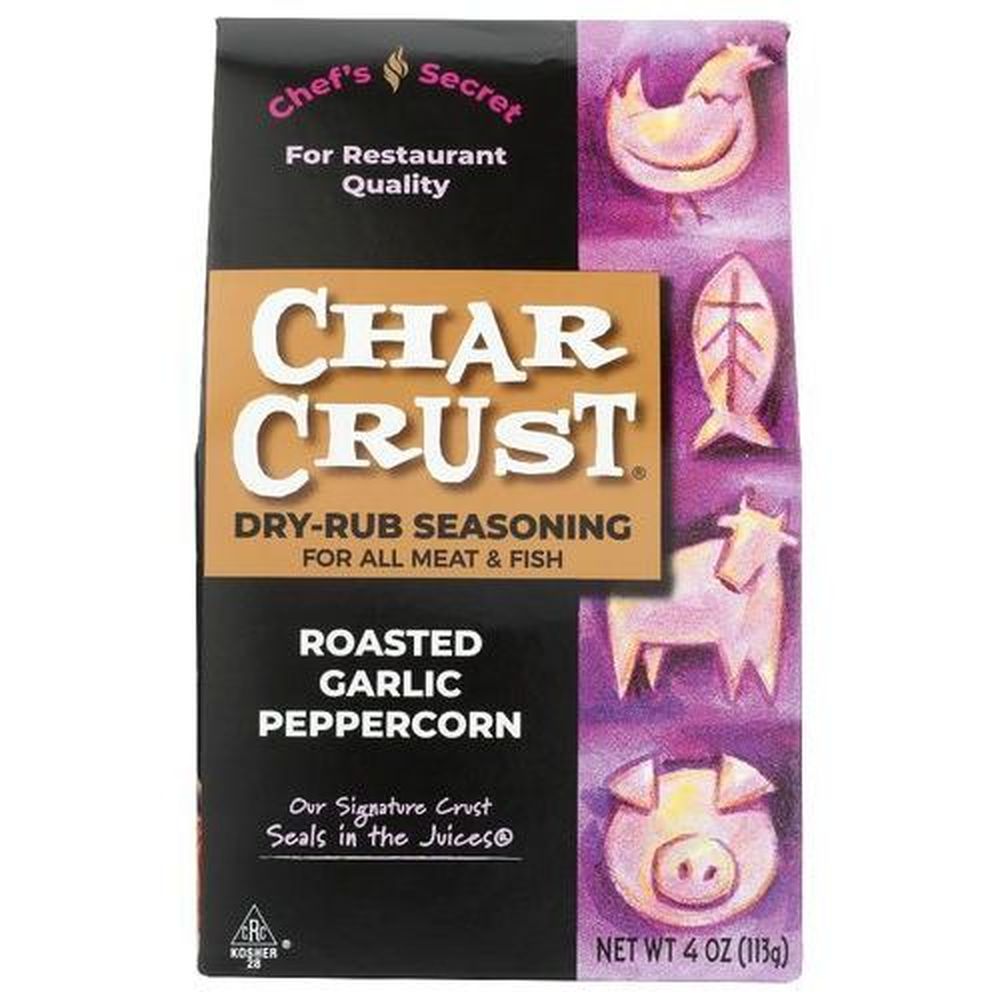 Char Crust Roasted Garlic Peppercorn Dry-Rub Seasoning, 4 Ounce -- 6 ...