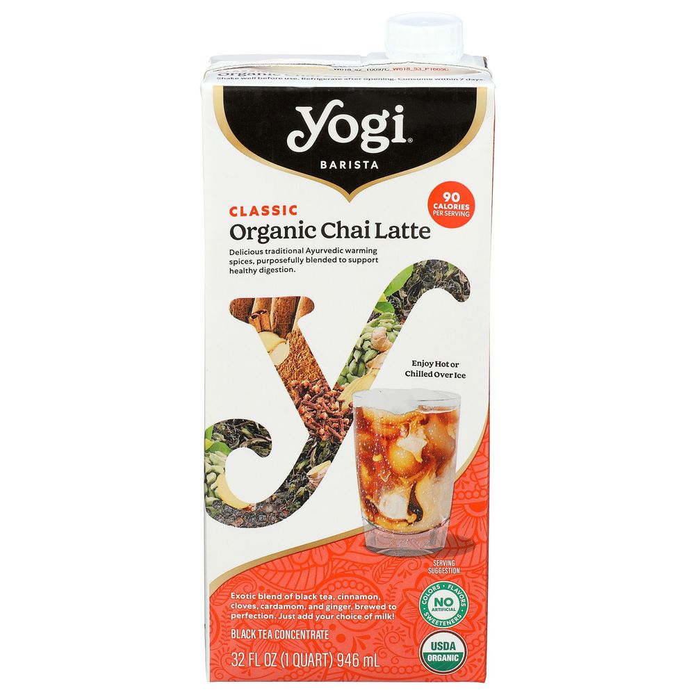 Yogi Organic Classic Barista Chai Latte, 32 Fluid Ounce -- 6 per case