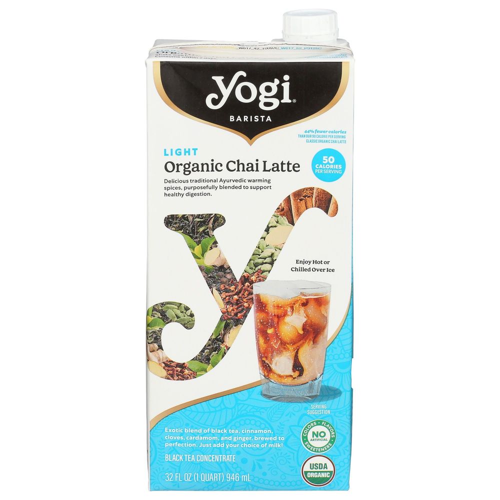 Yogi Organic Light Chai Latte, 32 Fluid Ounce -- 6 per case
