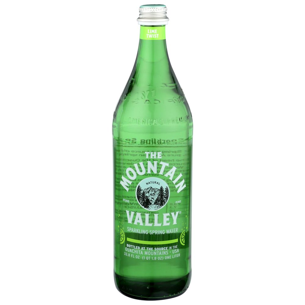 The Mountain Valley Sparkling Spring Water, 1 Liter -- 12 per case