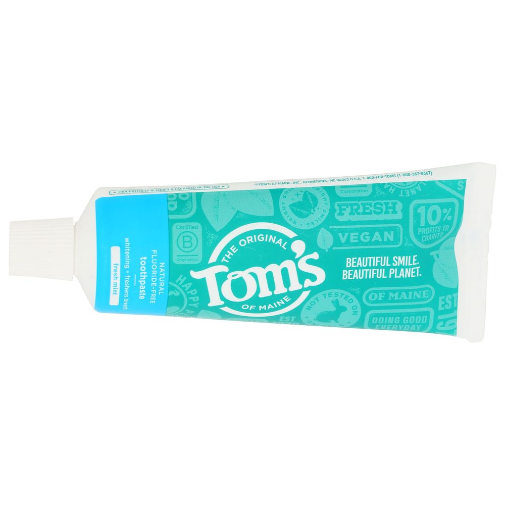 Toms Of Maine Grab N Go Fresh Mint Natural Fluoride-Free Whitening ...