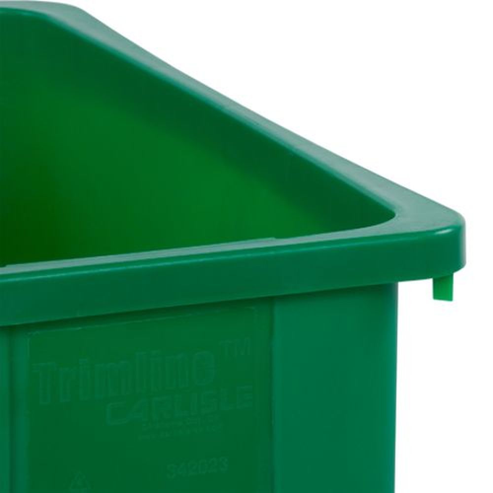 Carlisle 34202309 Trimline Polyethylene Green Rectangle Waste Container ...