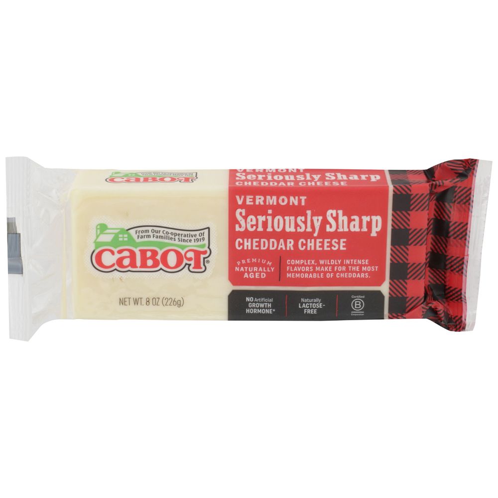 Cabot Seriously Sharp White Cheddar Cheese, 8 Ounce -- 12 per case ...