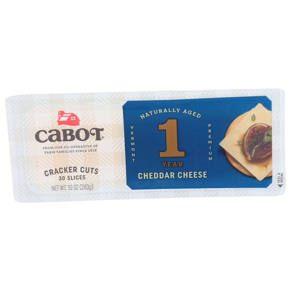 Cabot Cracker Cut Extra Sharp 1 Year White Cheddar Cheese, 10 Ounce ...
