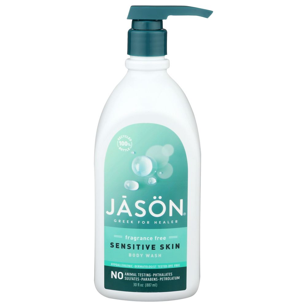 Jason Fragrance Free Sensitive Skin Body Wash, 30 Fluid Ounce