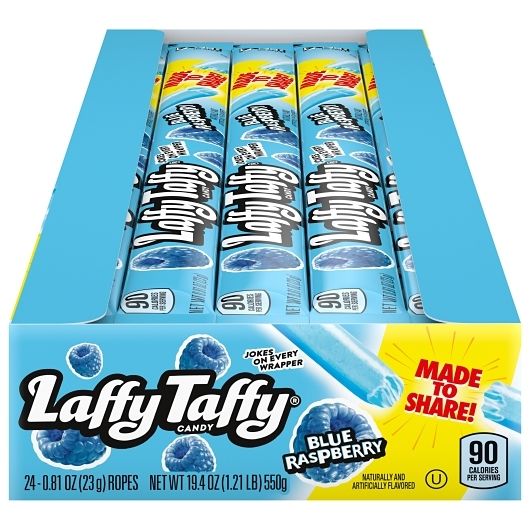 Laffy Taffy Blue Raspberry Rope Candy, 0.81 Ounce -- 288 per case