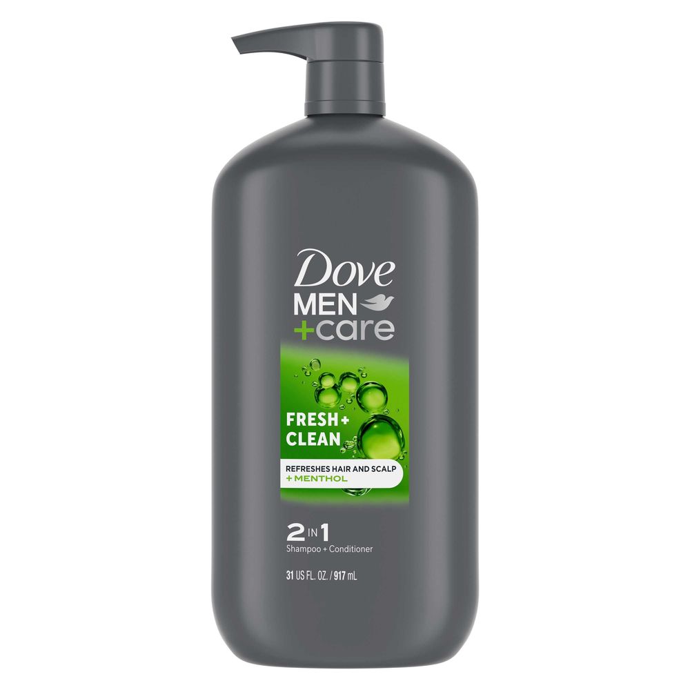 Dove Men Plus Care Fresh and Clean 2 in 1 Shampoo and Conditioner, 31 ...