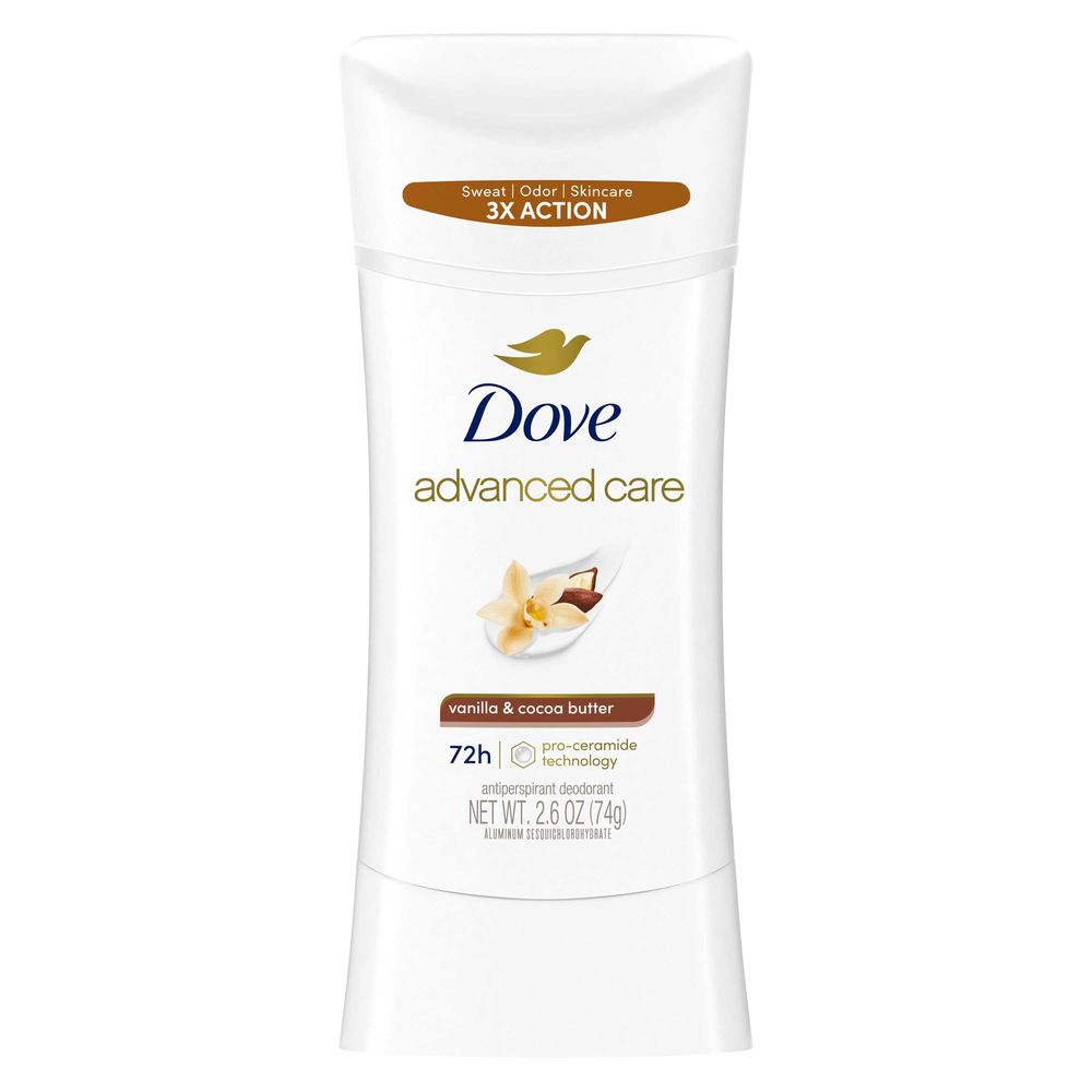 Dove Advanced Care Vanilla and Cocoa Butter Antiperspirant Deodorant ...