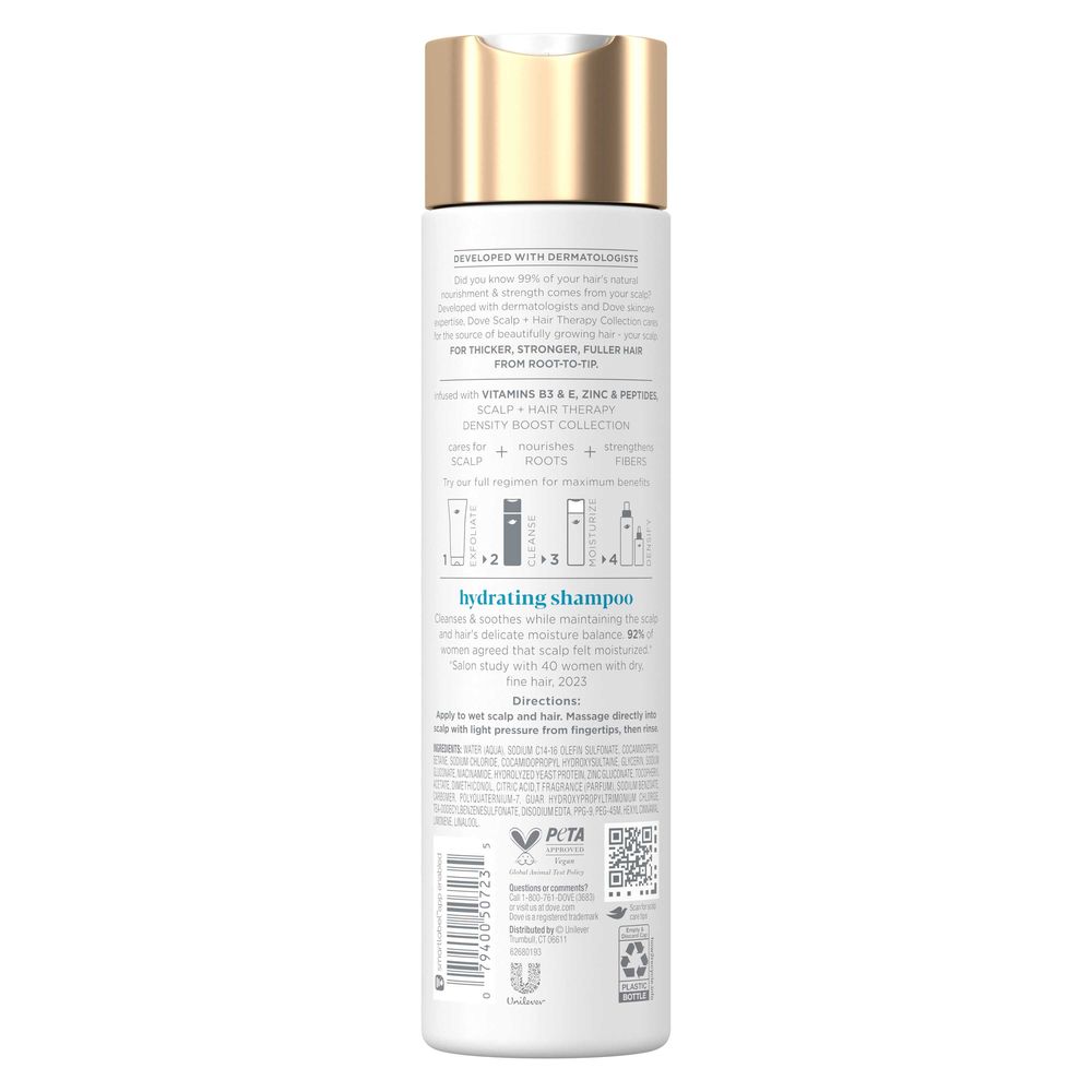 Dove Scalp Plus Hair Therapy Density Boost Hydrating Shampoo, 9.25 ...
