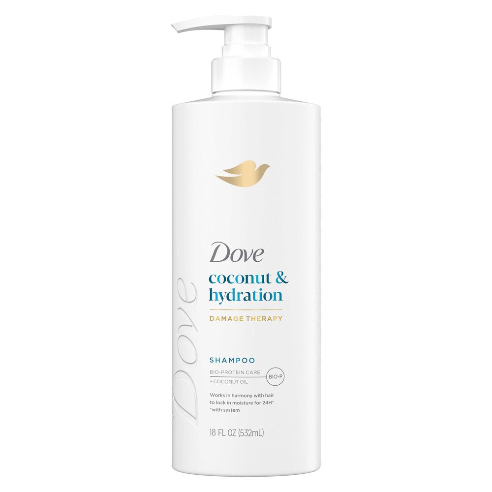 Dove Damage Therapy Coconut and Hydration Shampoo with Pump, 18 Fluid ...