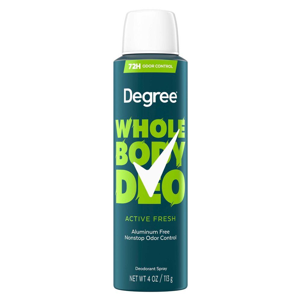 Degree Men Active Fresh Scent Aluminum Free Whole Body Deodorant Spray ...