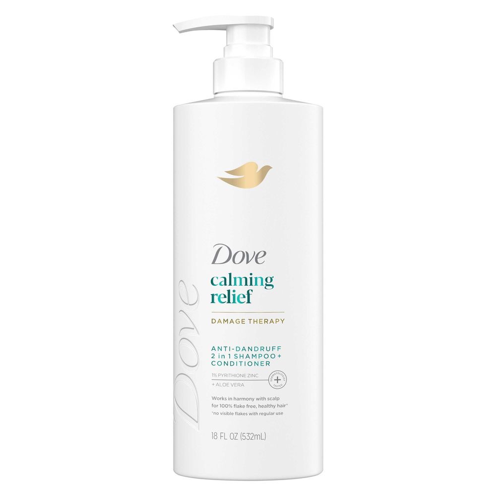 Dove Damage Therapy Calming Relief 2 in 1 Anti-Dandruff Shampoo and ...