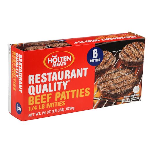 Holten Seasoned Beef Patty, 4 Ounce -- 18 per case.