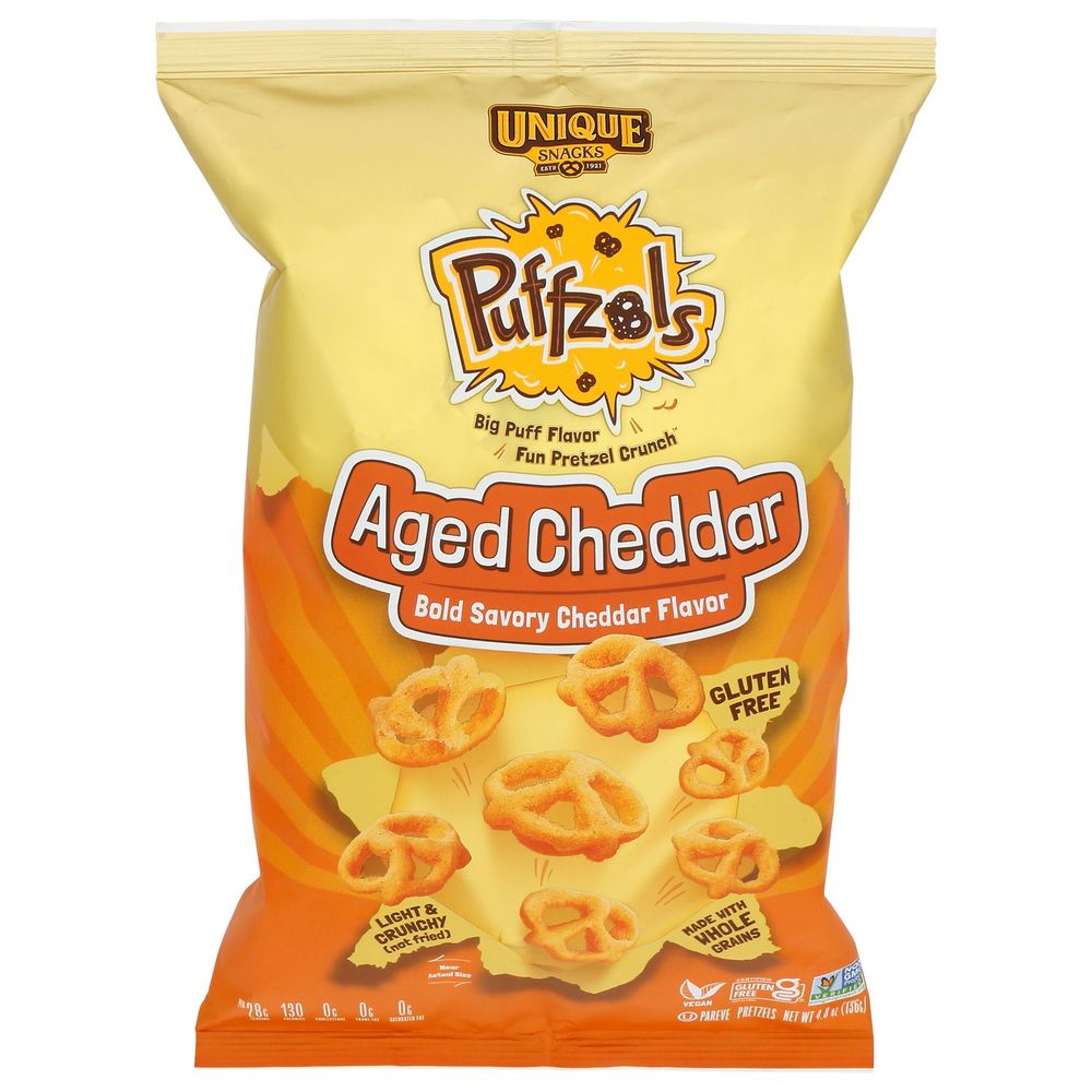 Unique Aged Cheddar Puffzels, 4.8 Ounce -- 6 per case