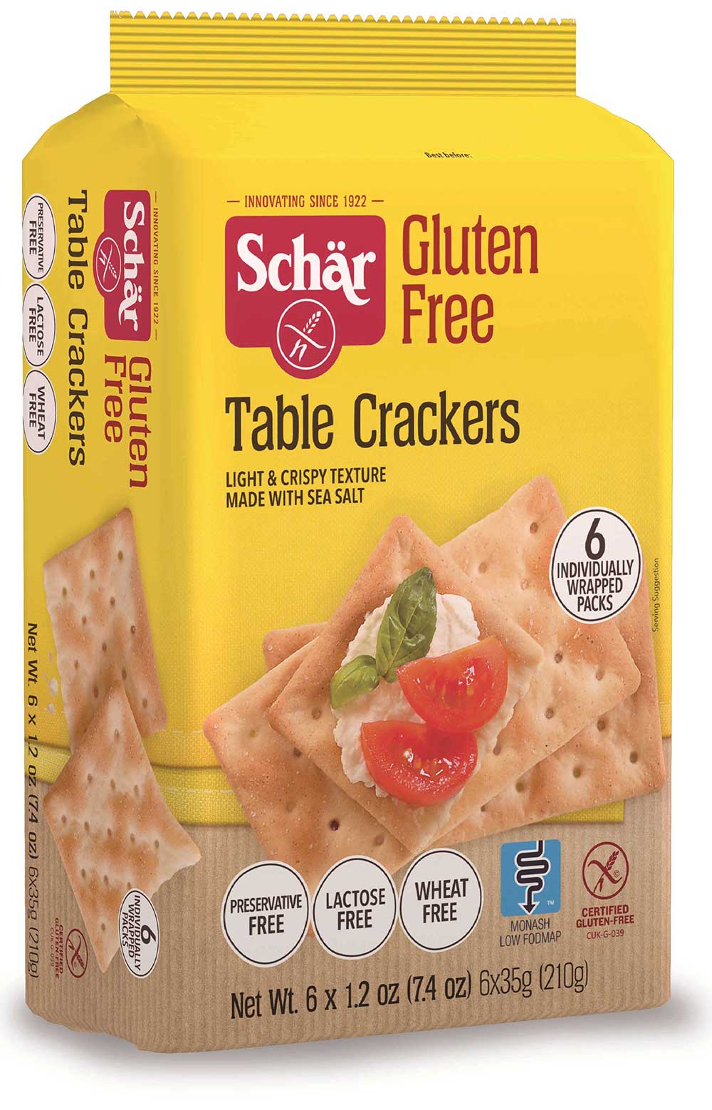 Schar Gluten Free Table Cracker, 7.4 Ounce -- 5 per case