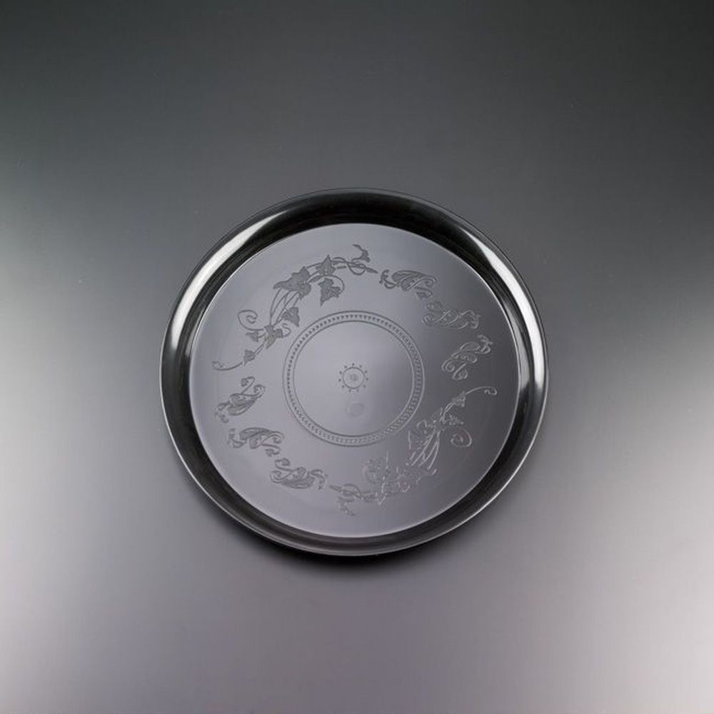 Yoshi Deli Mate Black Round Tray, 12 inch -- 25 per case ...