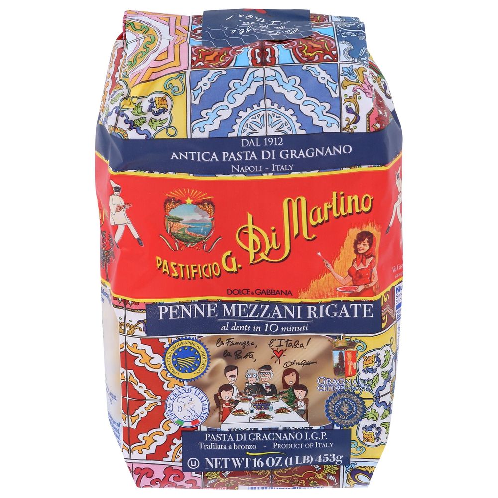 Di Martino Penne Mezzani Rigate Pasta, 1 Pound -- 12 per case