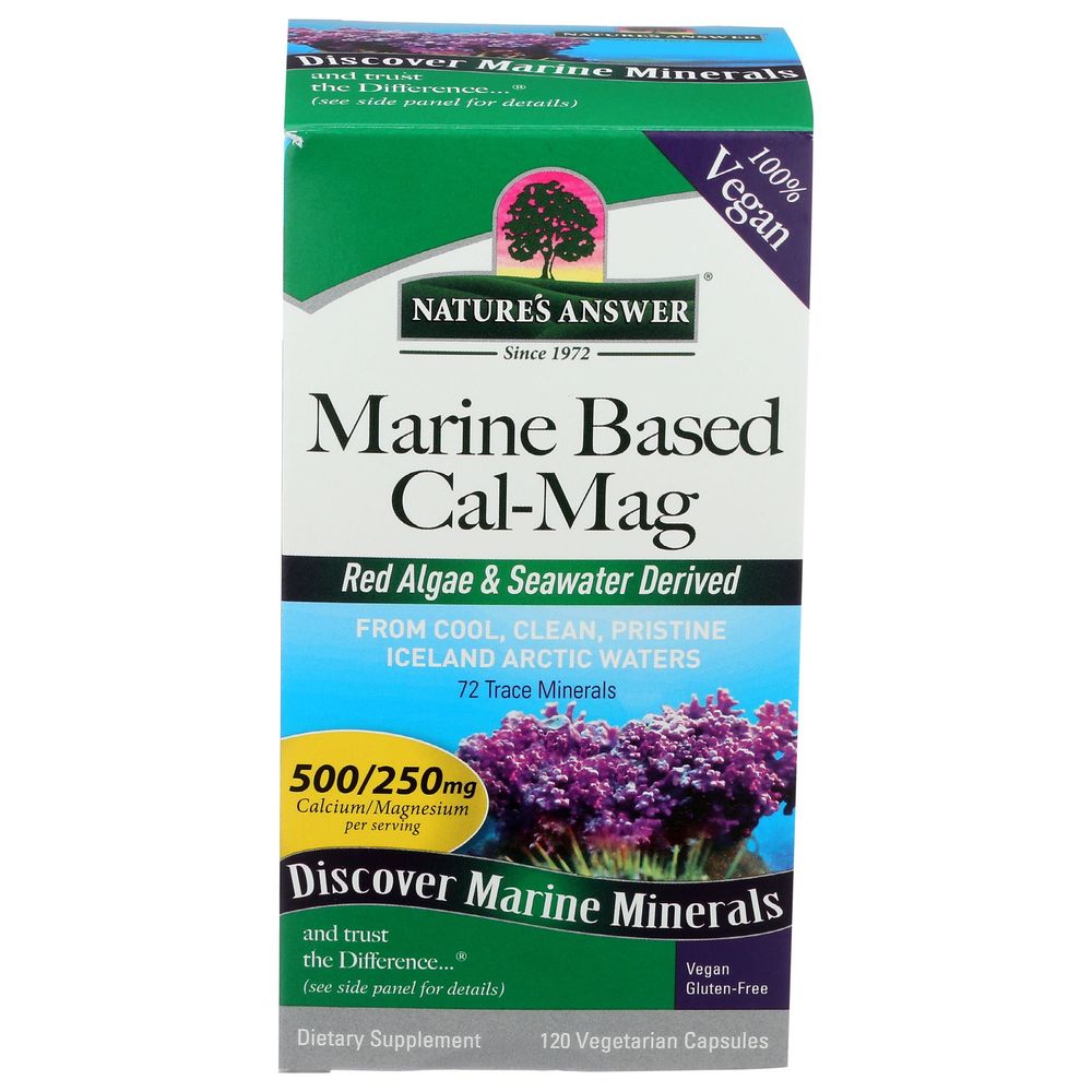 Natures Answer Marine Based Calcium Magnesium Capsules, 120 count