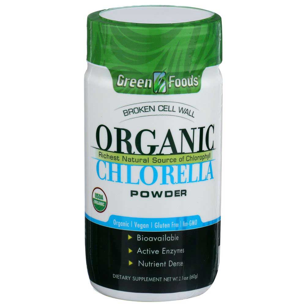 Green Foods Organic Chlorella Powder, 2.1 Ounce