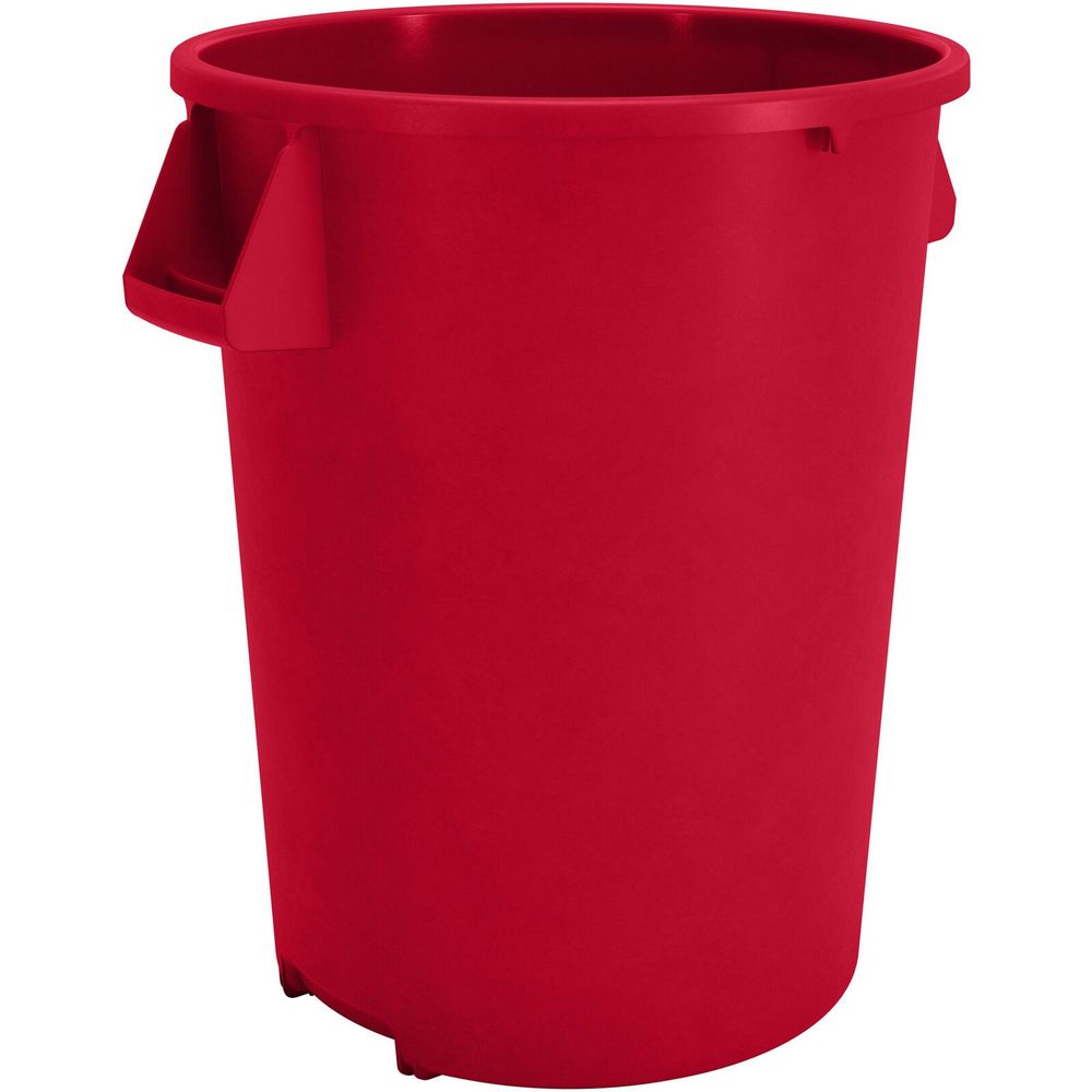 Carlisle 84103205 Bronco Polyethylene Red Round Trash Can, 32 Gallon ...