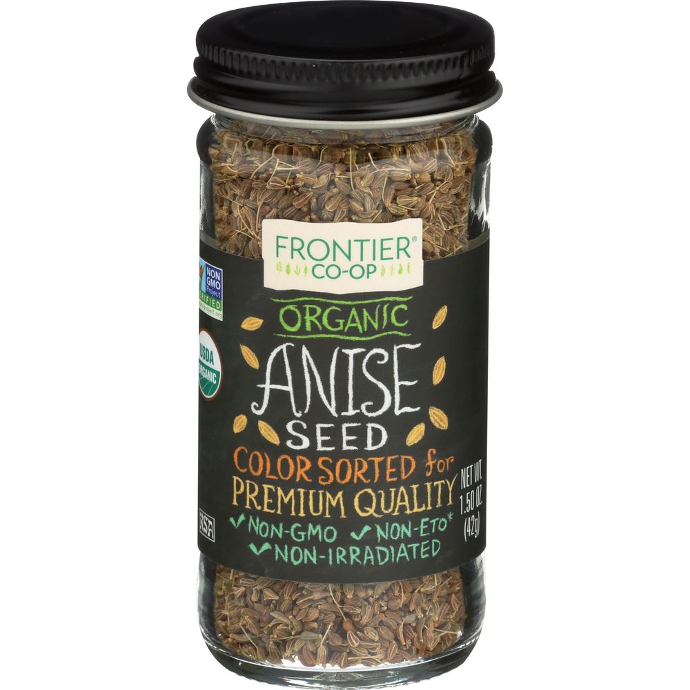 Frontier Organic Whole Anise Seed, 1.5 Ounce