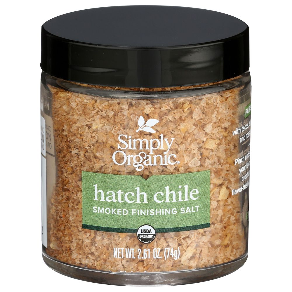 Simply Organic Hatch Chile Smoked Finishing Salt, 2.61 Ounce -- 6 per case