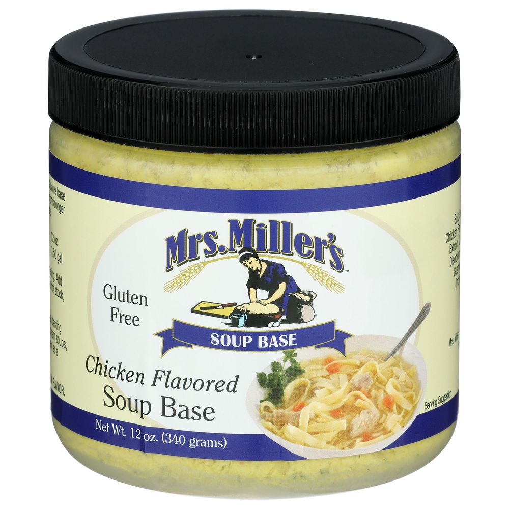 Mrs Millers Chicken Flavored Soup Base, 12 Ounce -- 6 per case