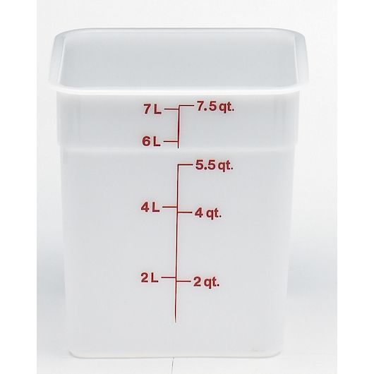 White 8 Qt. Square Plastic Container -- 6 per case | FoodServiceDirect ...