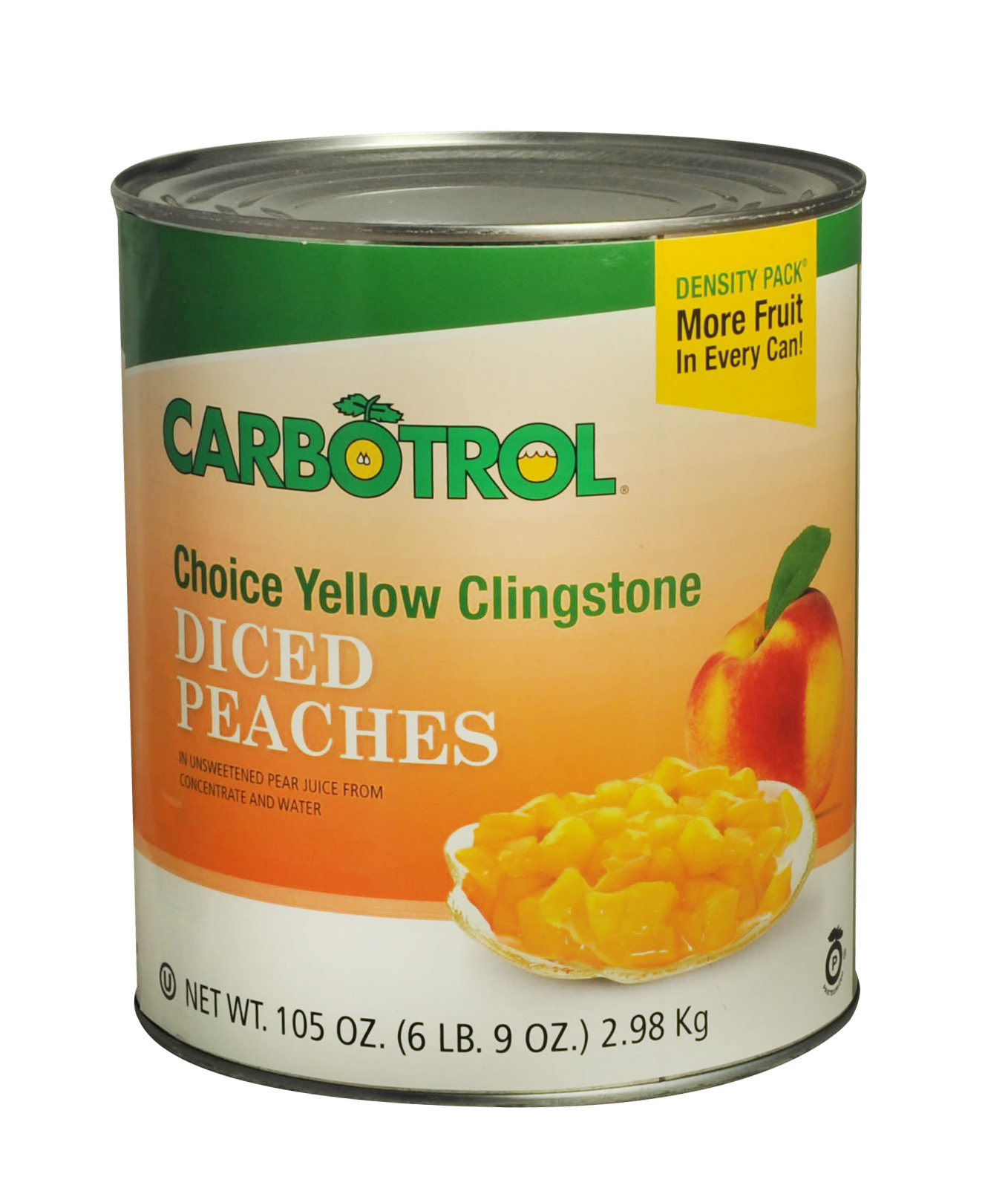 Carbotrol Diced Peach, 105 Ounce -- 6 per case