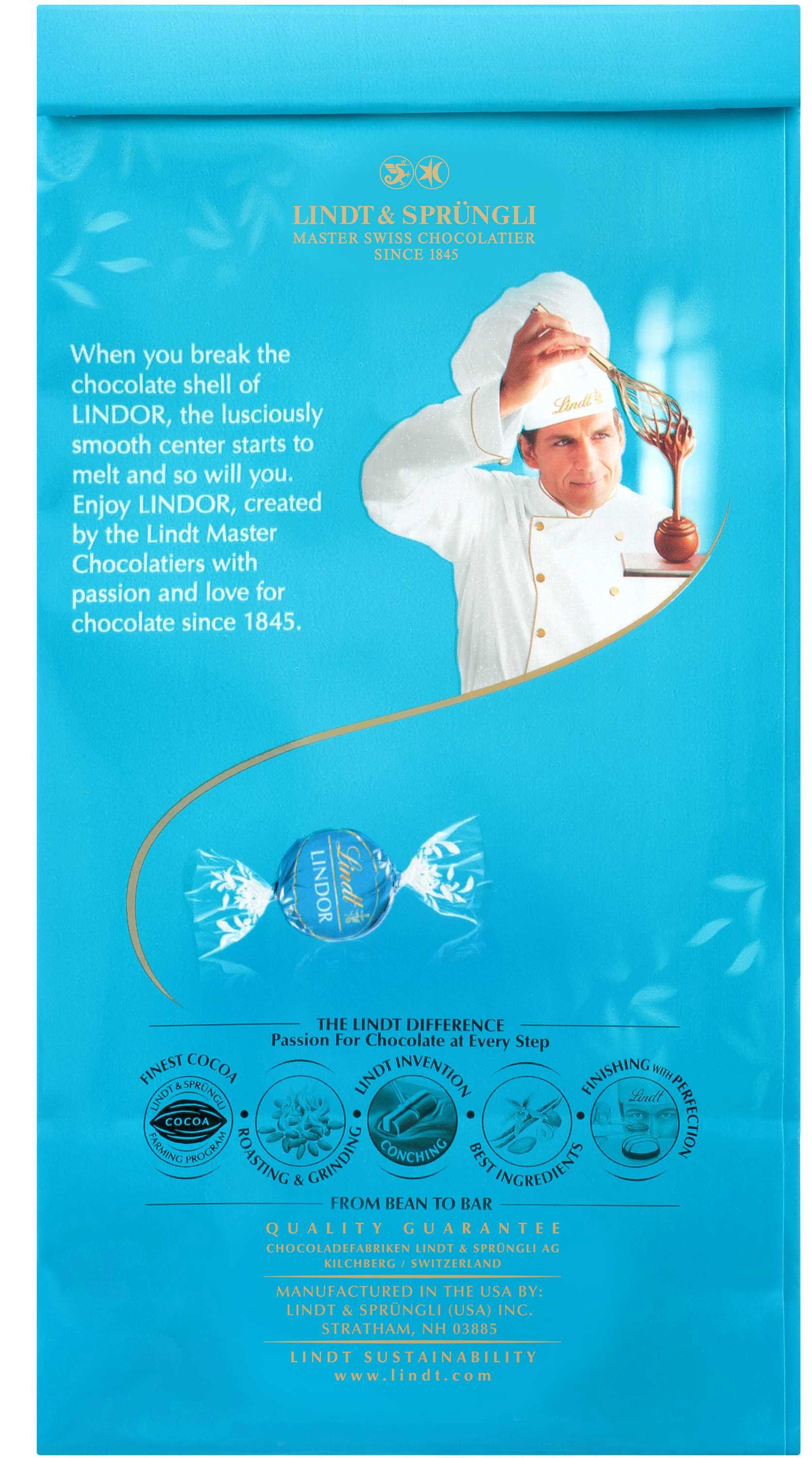 Lindt & Sprungli Lindor Sea Salt Milk Chocolate Truffles, 5.1 Ounce ...