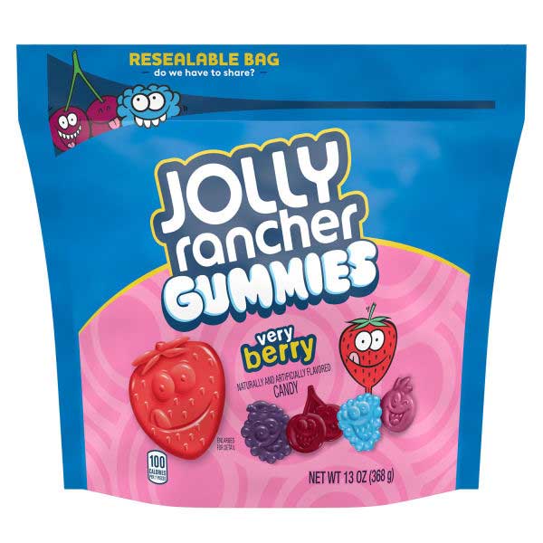 Jolly Rancher Very Berry Assorted Fruit Flavors Gummy Candy, 13 Ounce ...
