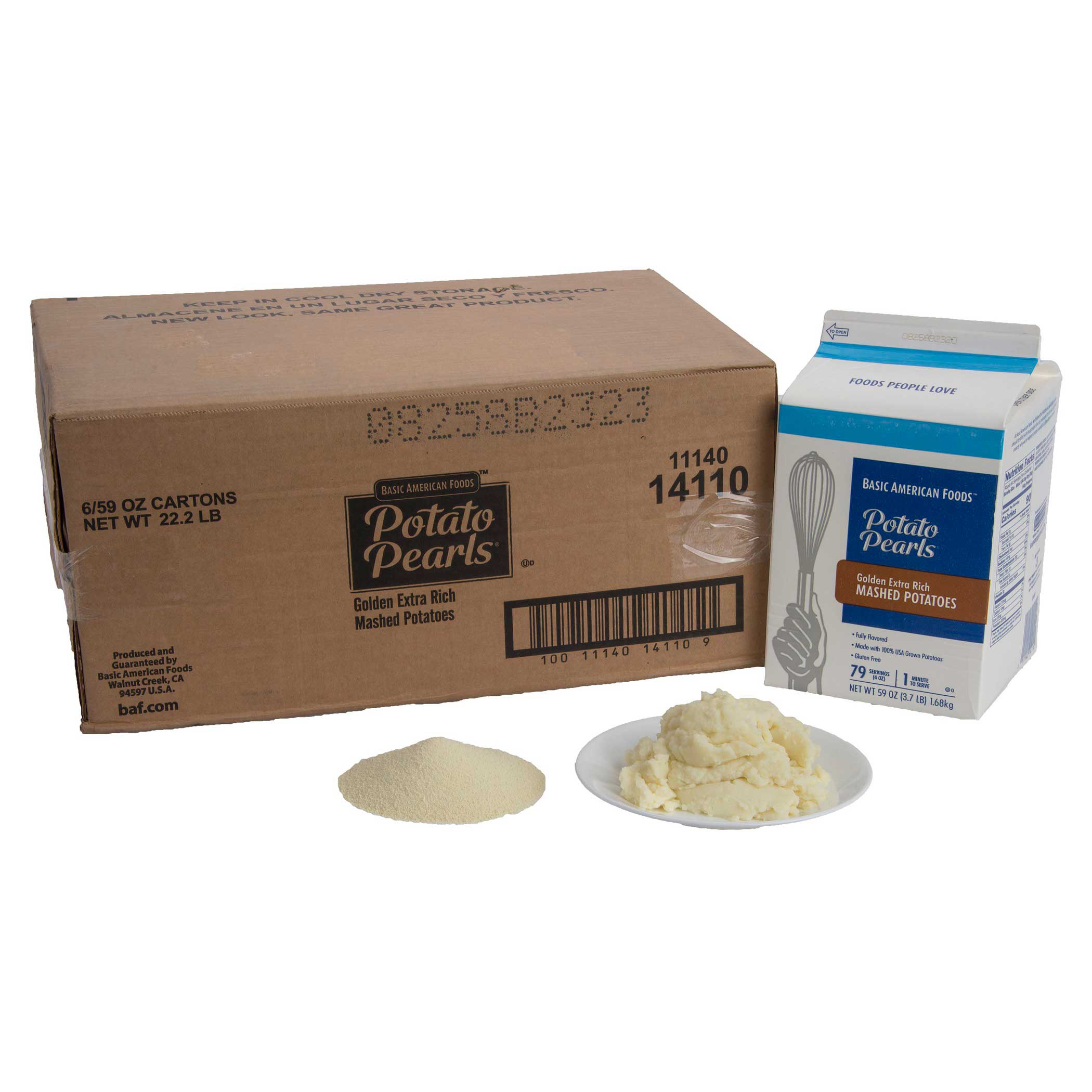 Basic American Foods Golden Potato Pearls Case | FoodServiceDirect