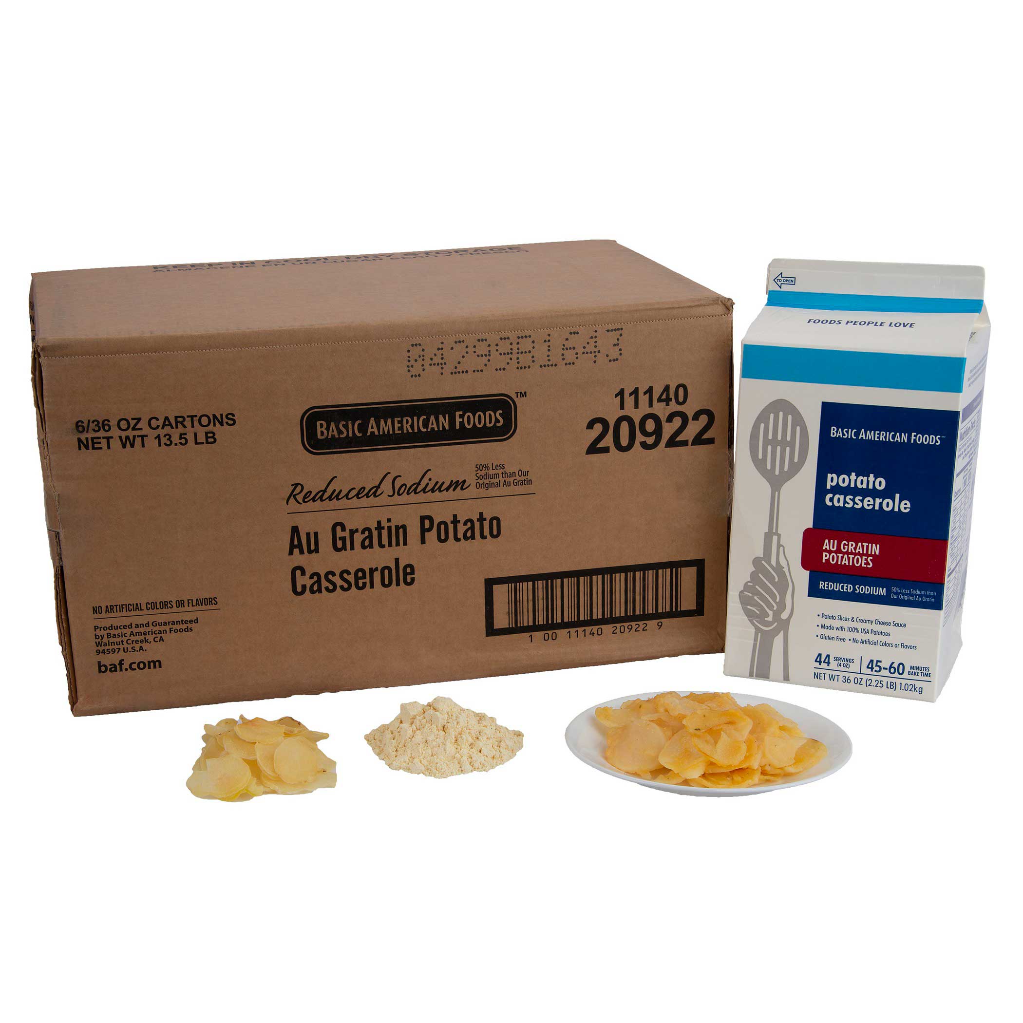 Basic American Foods Au Gratin Potato Casserole Case | FoodServiceDirect