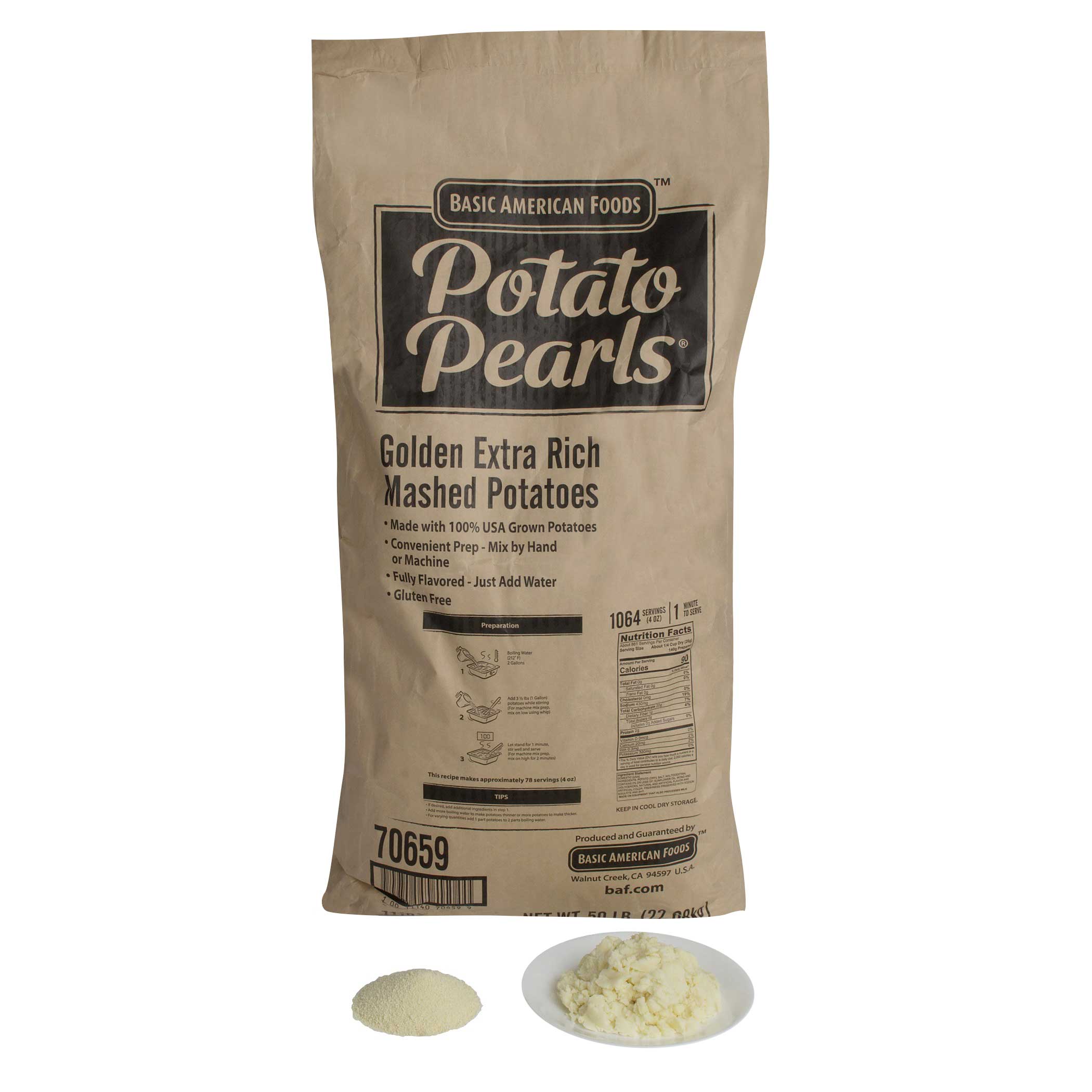 Basic American Foods Golden Potato Pearls Case | FoodServiceDirect