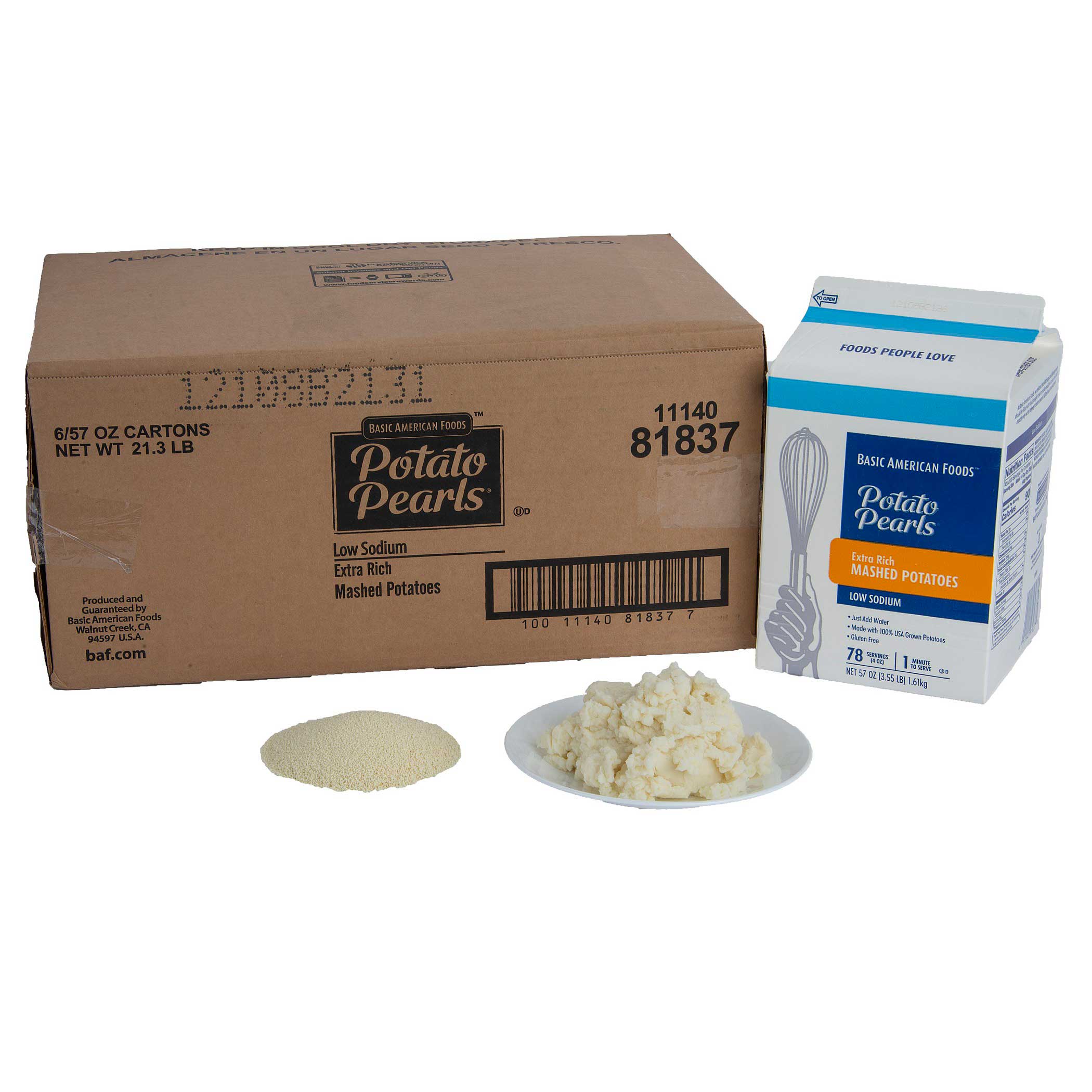 Basic American Foods Golden Potato Pearls Case | FoodServiceDirect