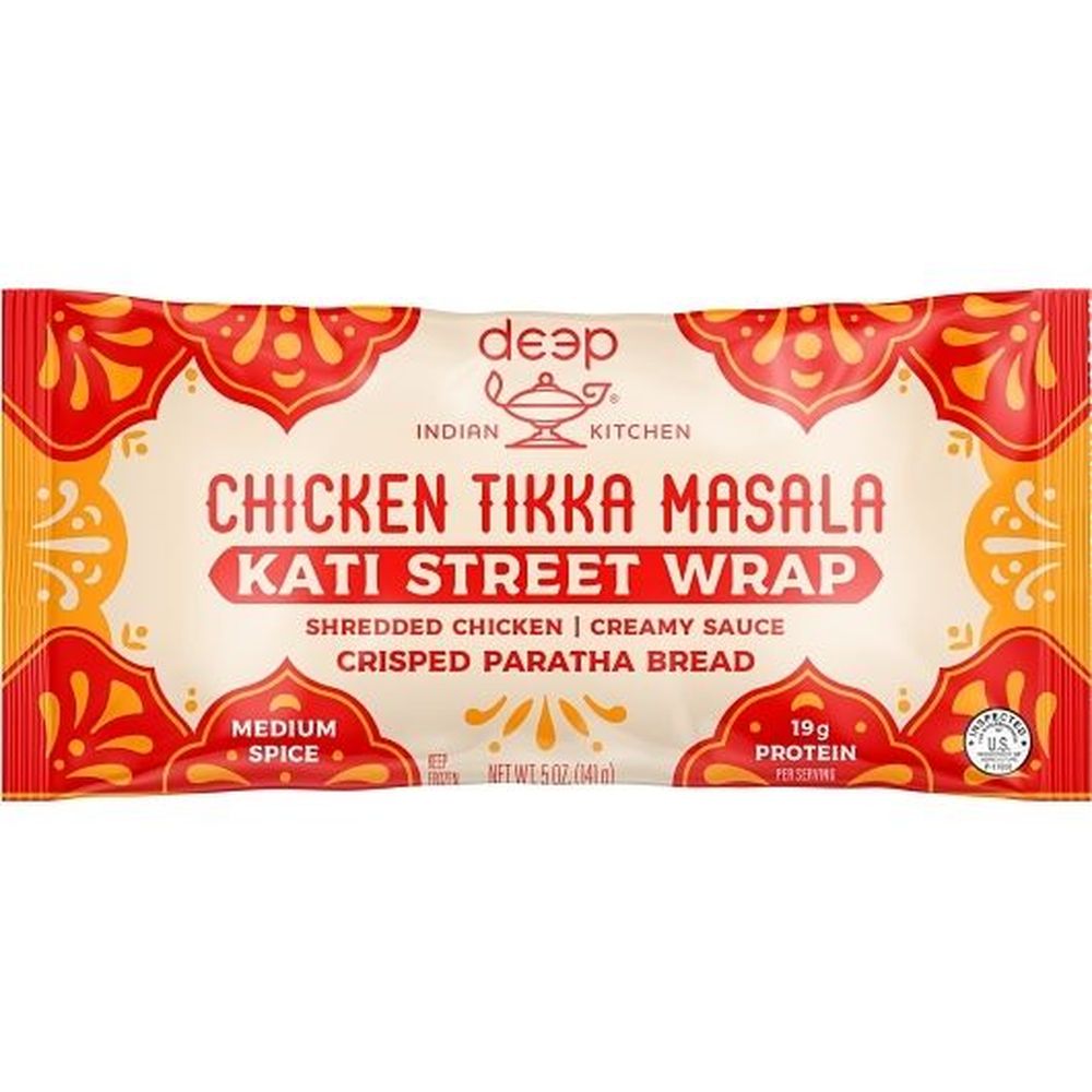 Deep Indian Kitchen Chicken Tikka Masala Kati Street Wrap, 5 Ounce - 9 ...