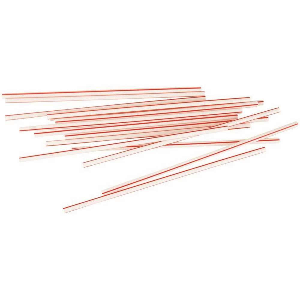 Companions White with Red Stripe Stirrer, 5.25 inch -- 10000 per case