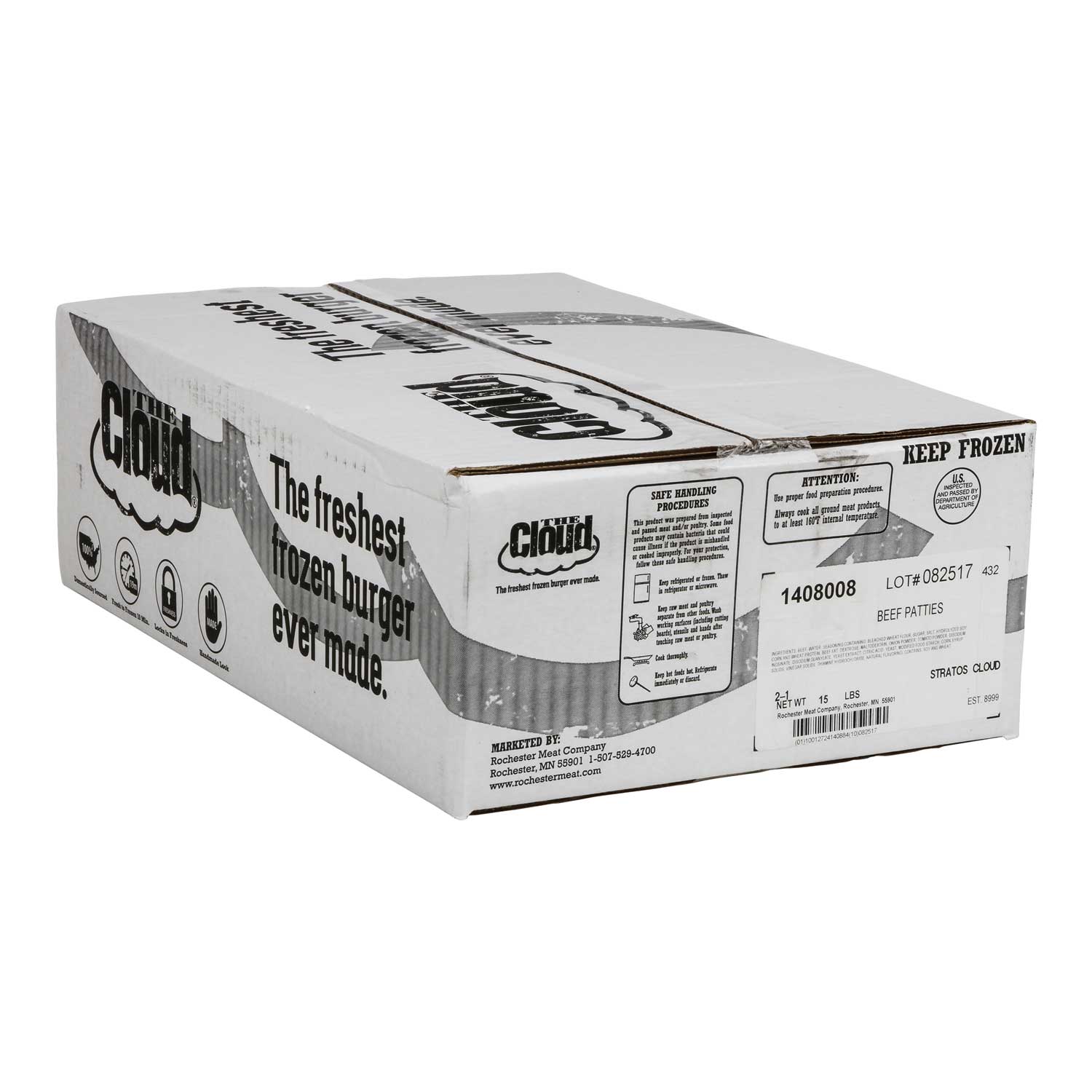 Cloud 2:1 Beef Patty Case | FoodServiceDirect