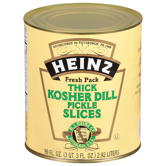 Heinz Kosher Dill Thick Slice Crinkle Cut Pickle, 99 Fluid Ounce -- 6 ...