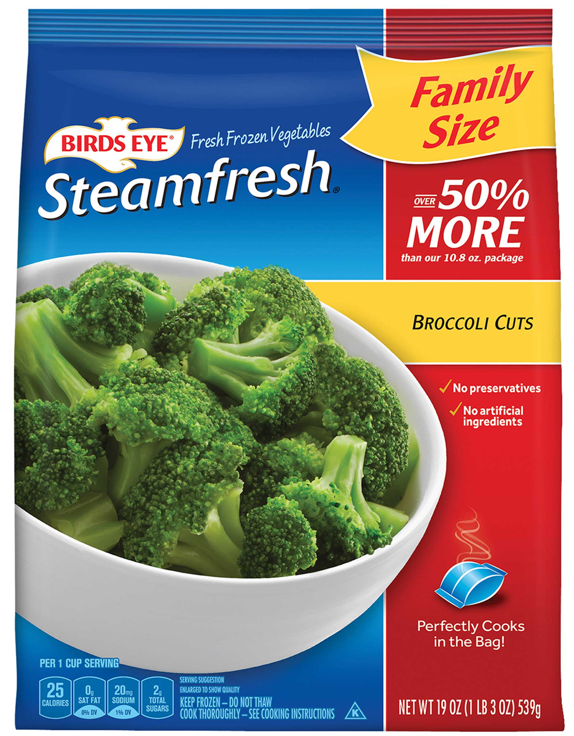 Birds Eye Steamfresh Family Size Broccoli Cuts Case | FoodServiceDirect