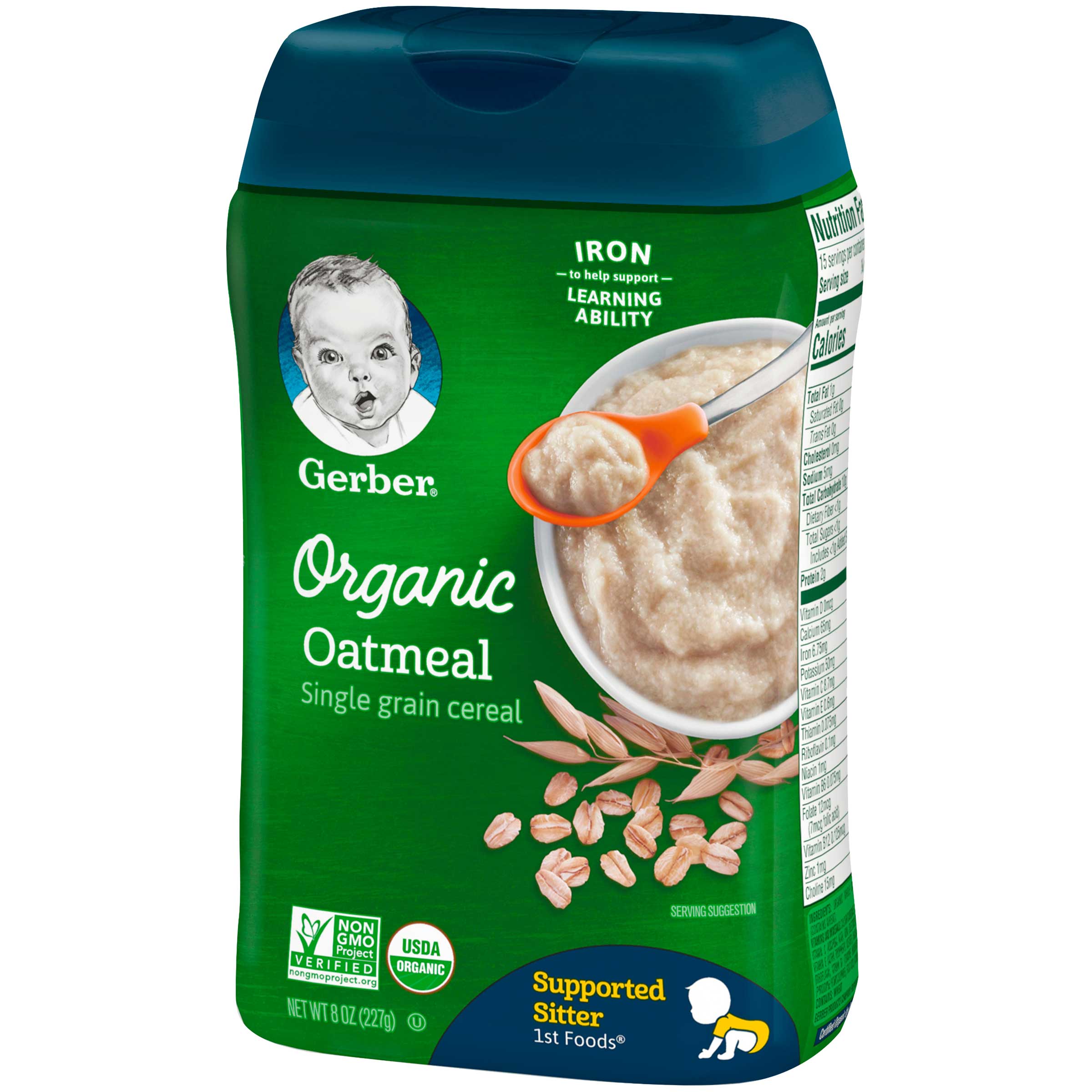 Gerber Organic 1st Food Organic Oatmeal Cereal FoodServiceDirect