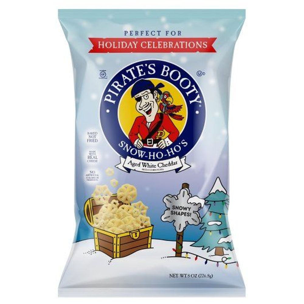 Pirates Booty Snowflake Shaped White Cheddar Cheese Puffs, 8 Ounce -- 6 ...