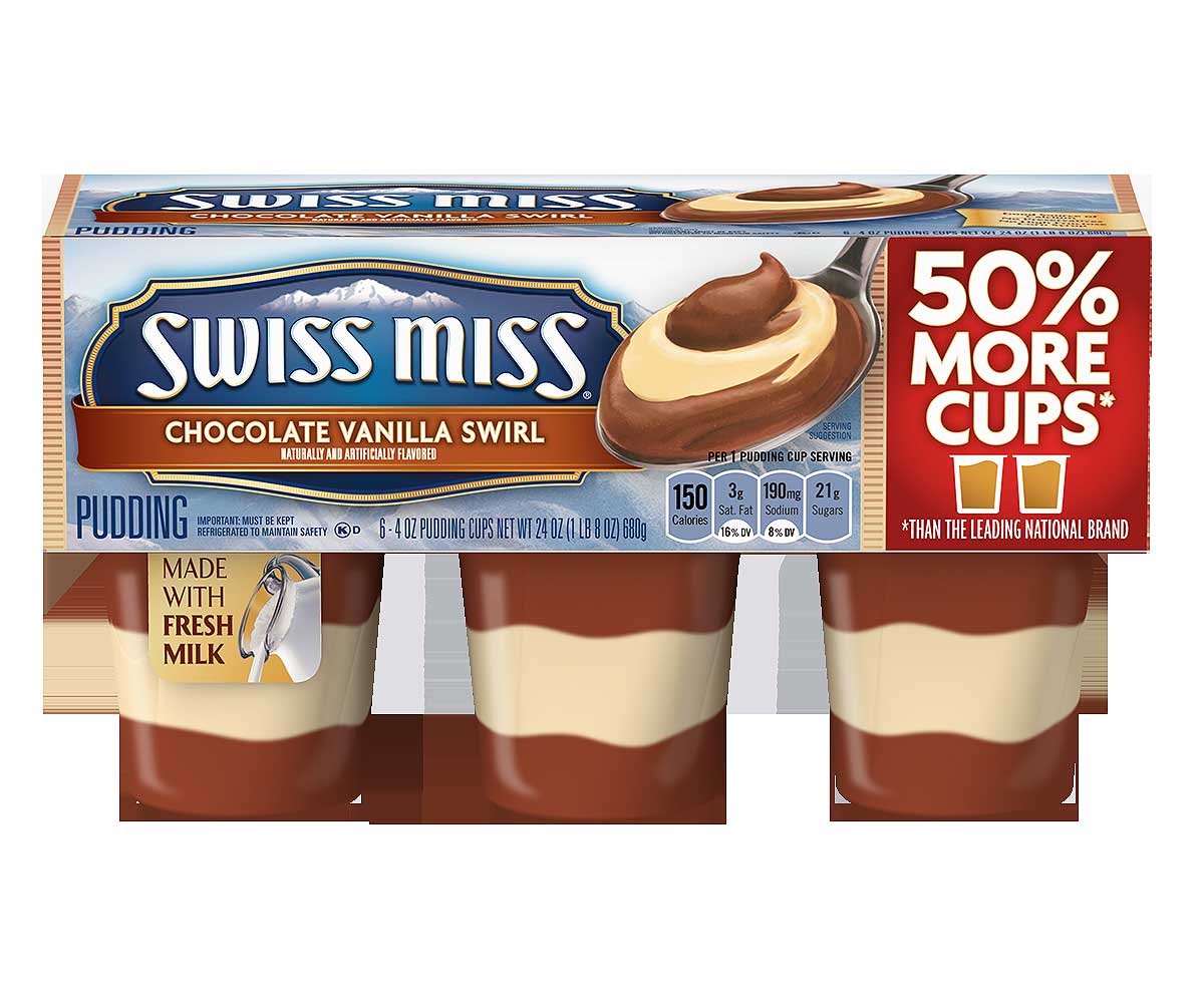 Swiss Miss Chocolate Vanilla Swirl Pudding Case | FoodServiceDirect