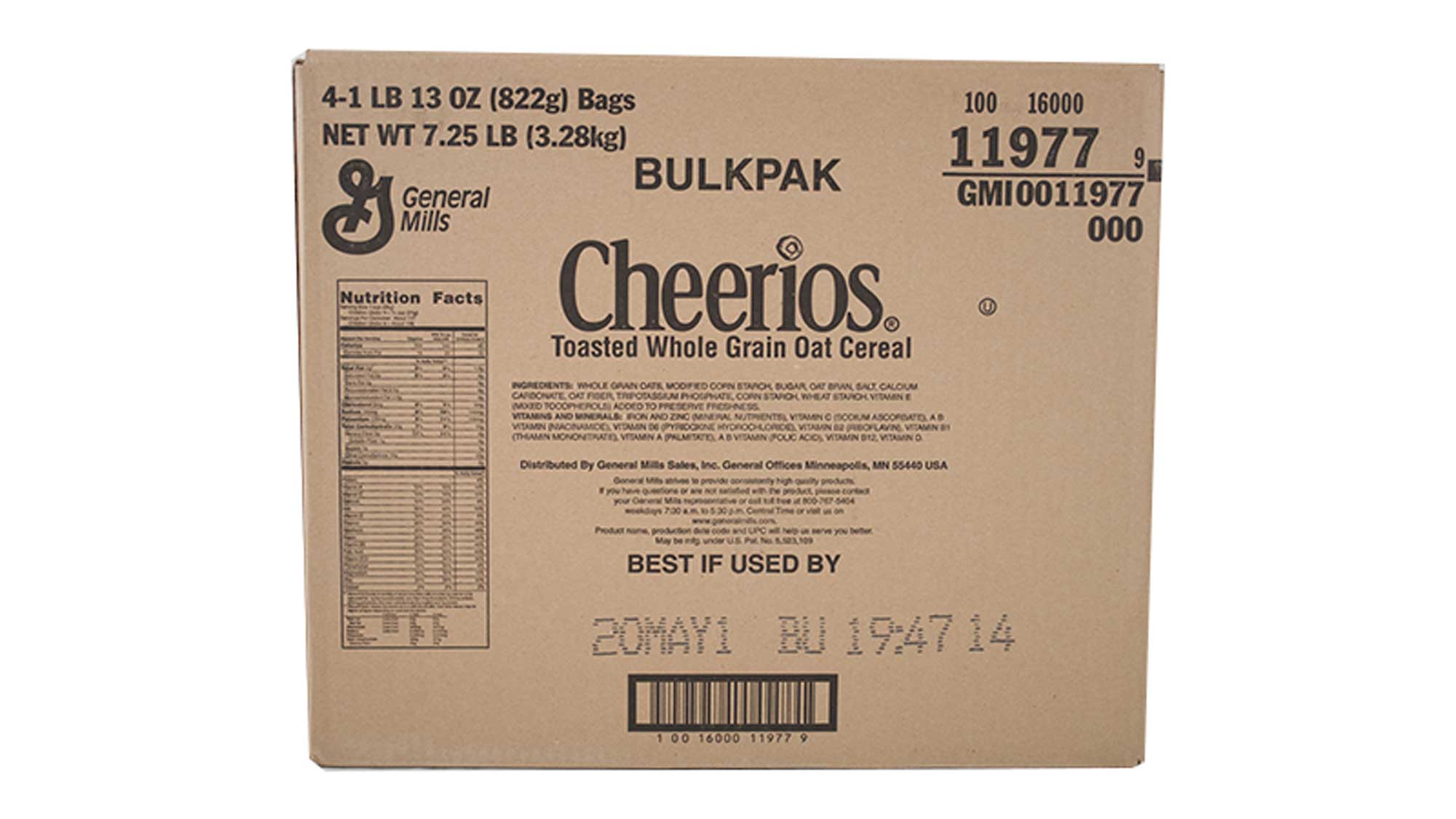 Cheerios Nutrition Label
