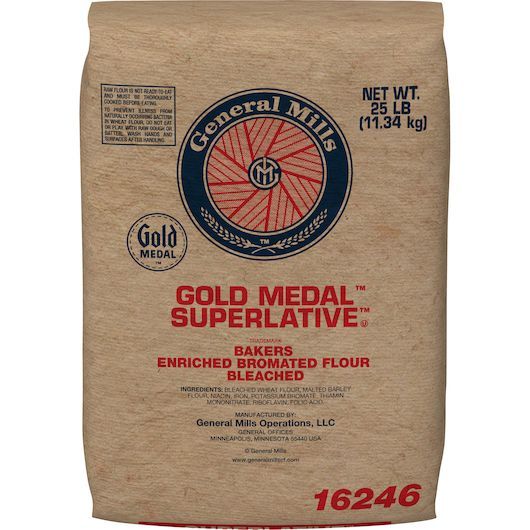 Gold Medal Bakers Enriched Bromated Bleached Flour, 25 Pound