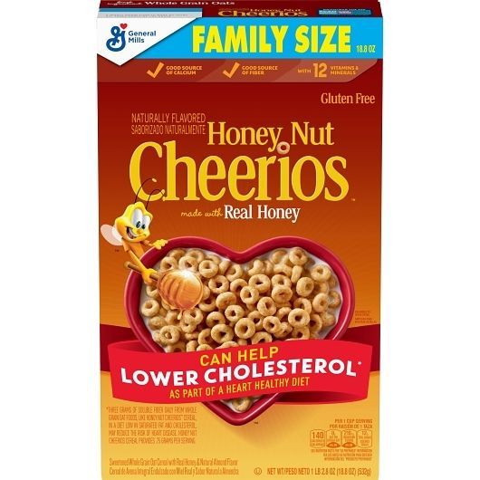 Cheerios Family Size Honey Nut Cereal, 18.8 Ounce Box -- 14 per case