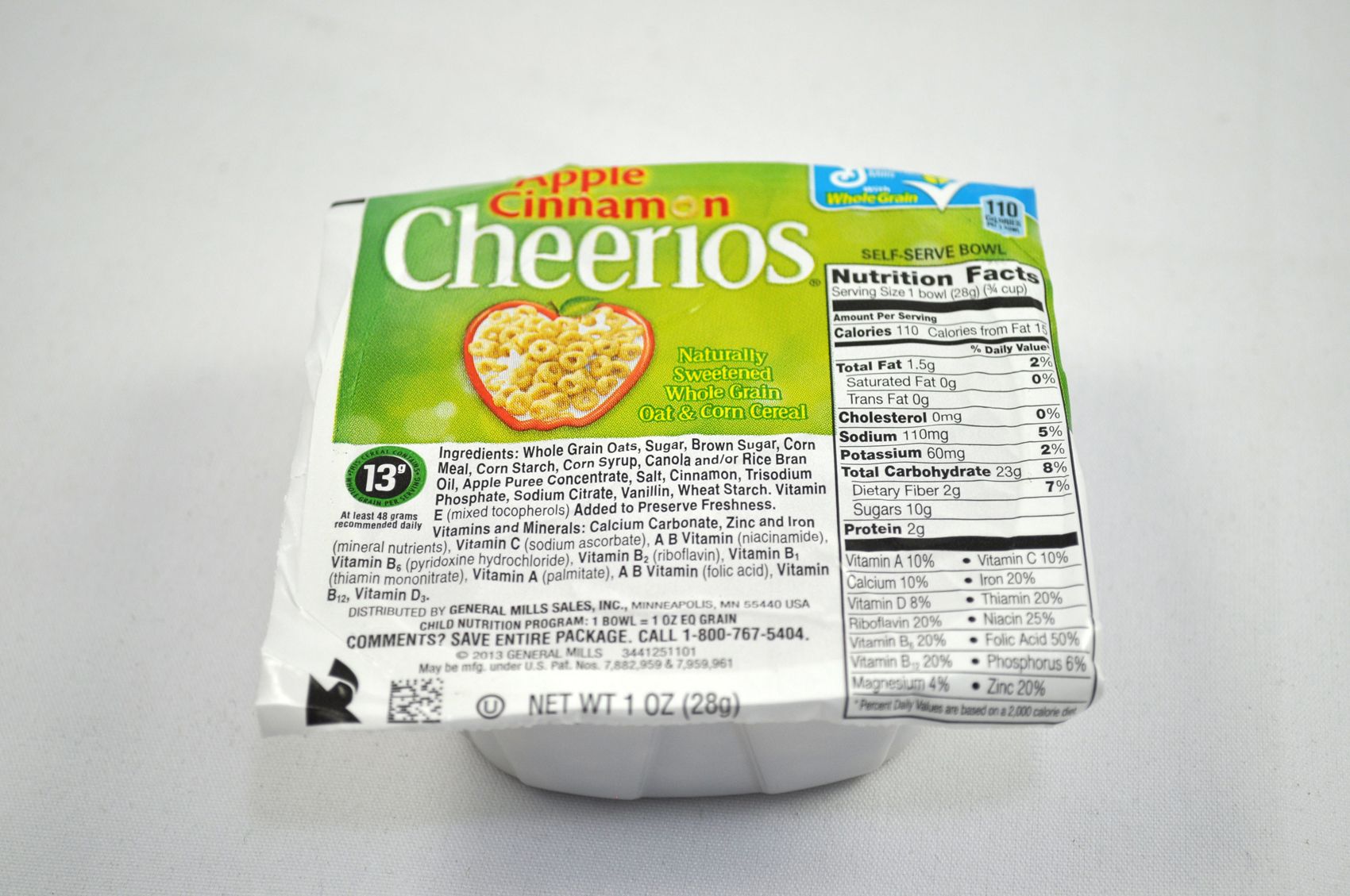 Apple Cinnamon Cheerios Cereal, 1 Ounce -- 96 per case.