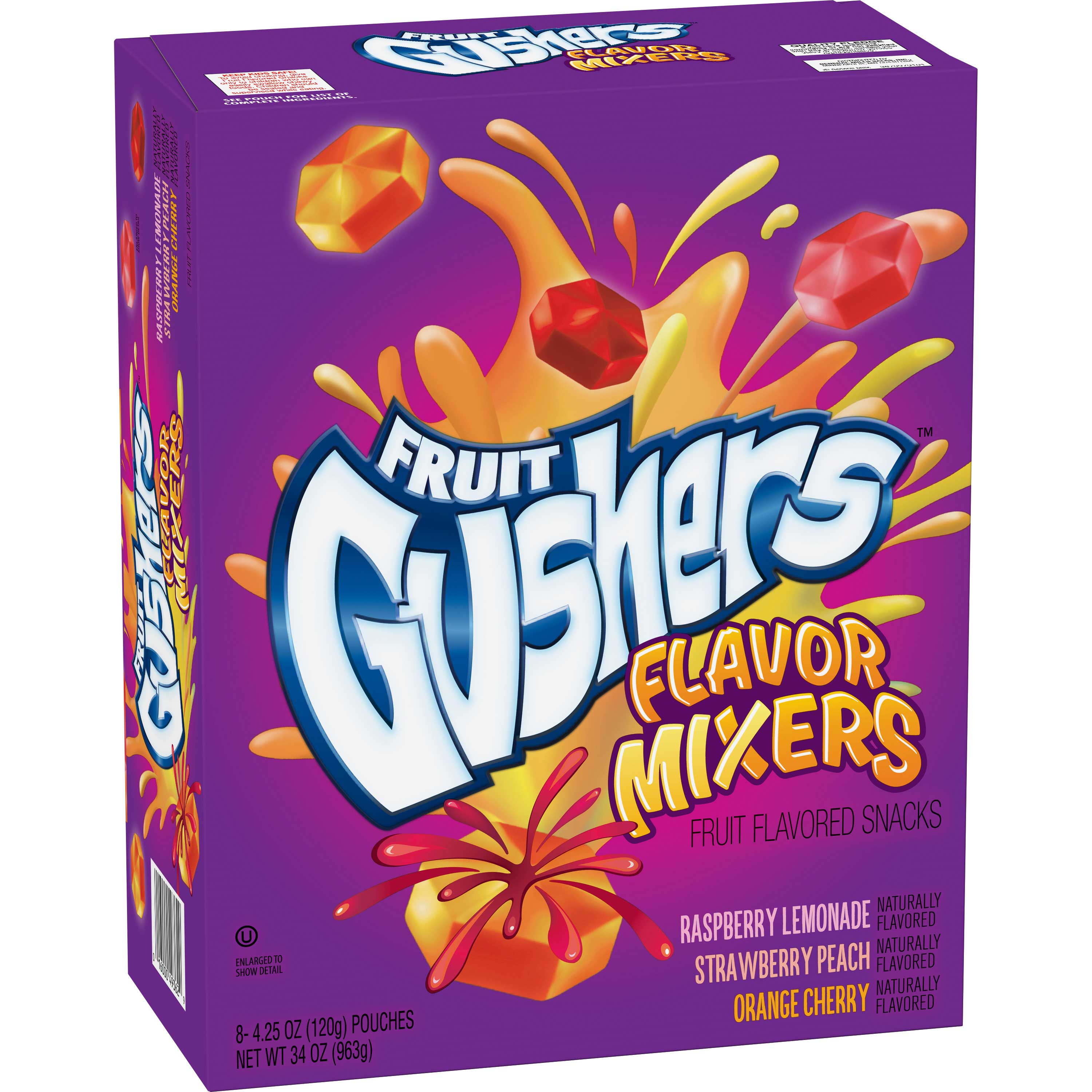 Fruit Gushers Flavor Mixers Fruit Snacks, 34 Ounce
