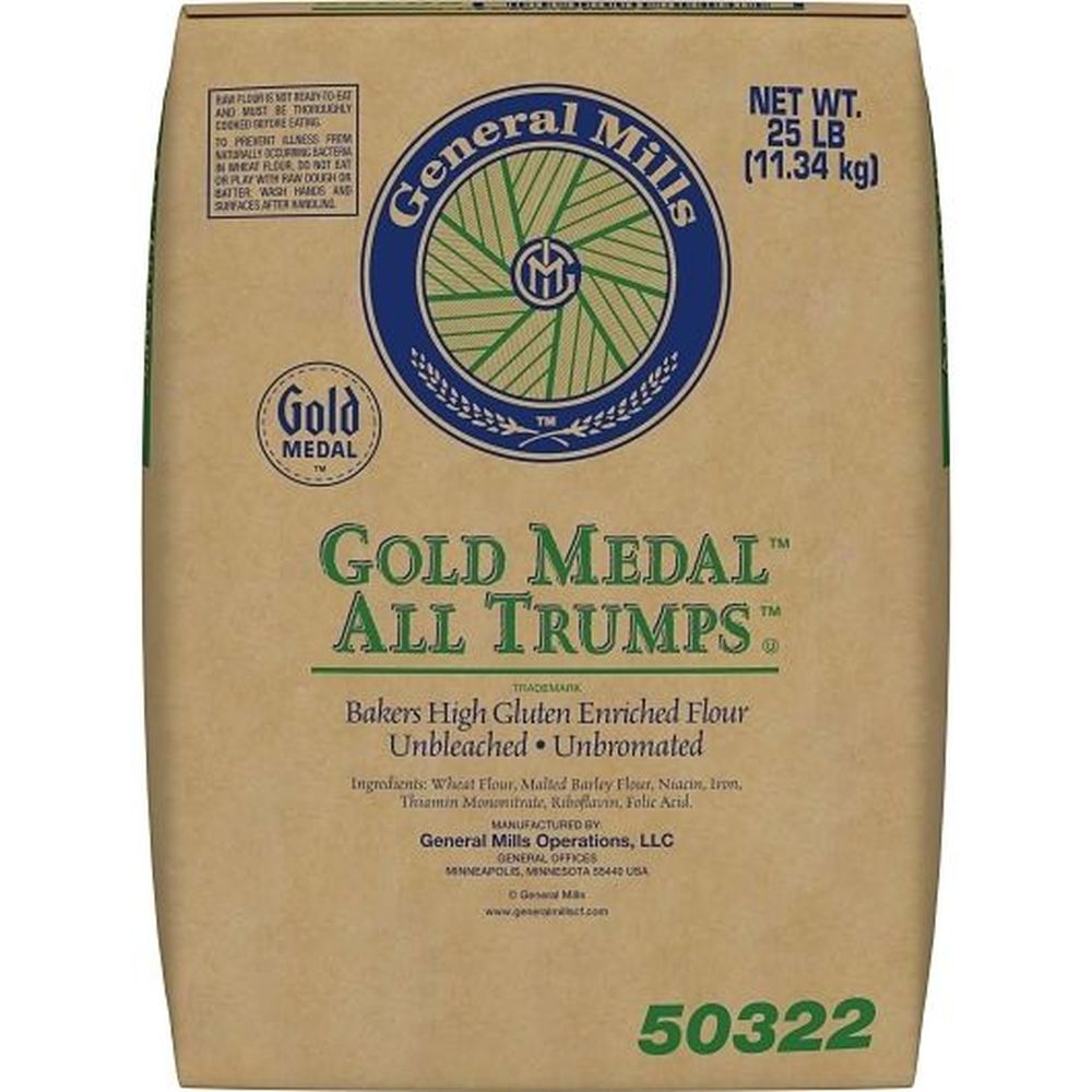 Gold Medal Bakers High Gluten Enriched Unbleached Flour, 25 Pound