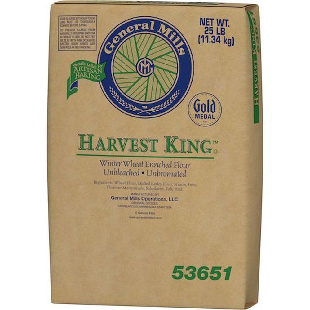Gold Medal Harvest King Malted Unbleached Enriched Flour, 25 Pound ...
